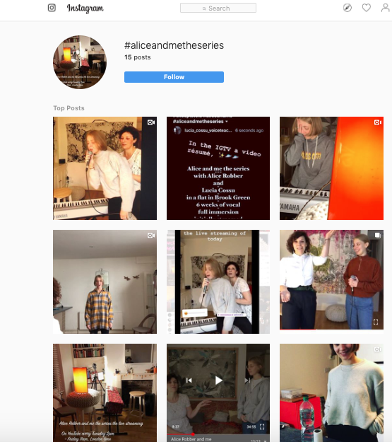 Alice and me the series – Lucia Cossu voice teacher